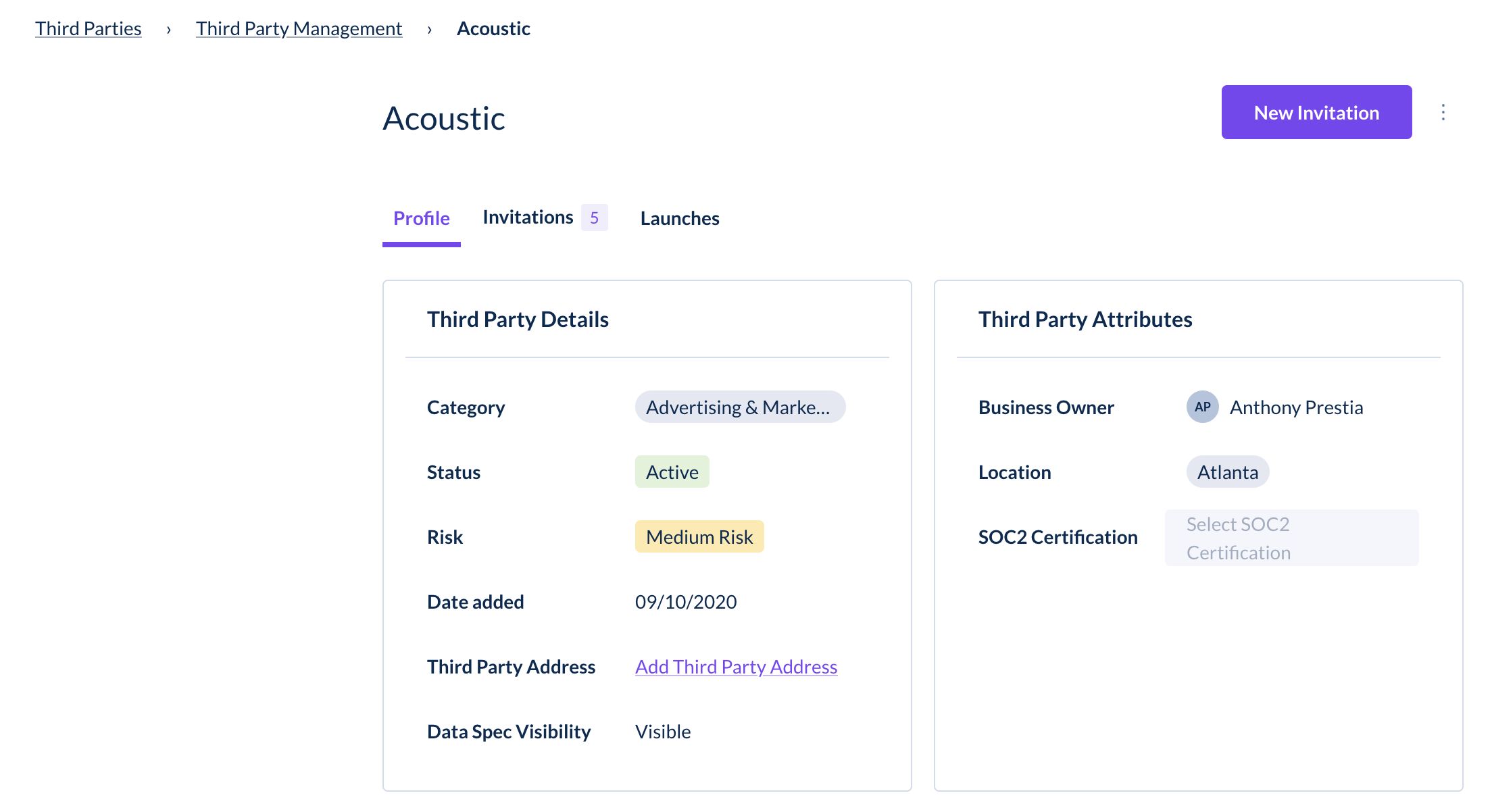 Getting started with third parties – TerraTrue
